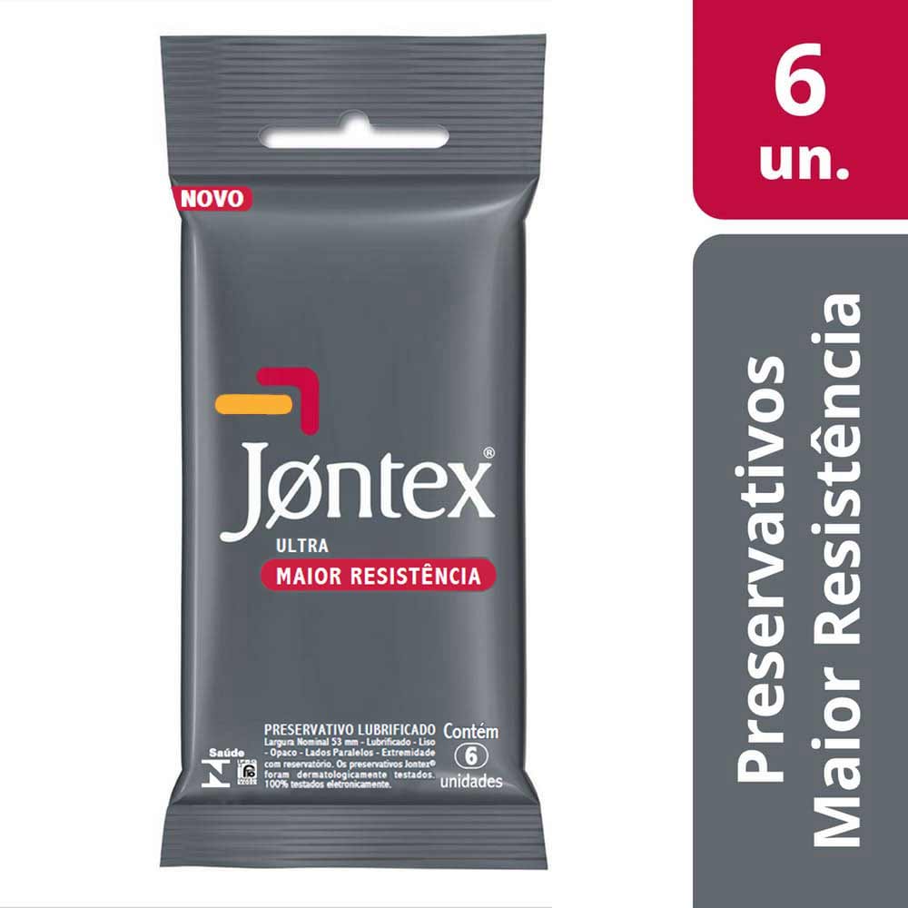 Preservativo Jontex Ultra Resistente 6 Unidades - Drogaria Sao Paulo
