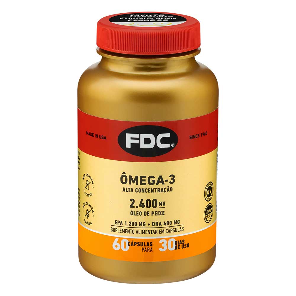 Suplemento Alimentar Ômega 3 FDC 2400mg 60 Cápsulas - Drogaria Sao Paulo