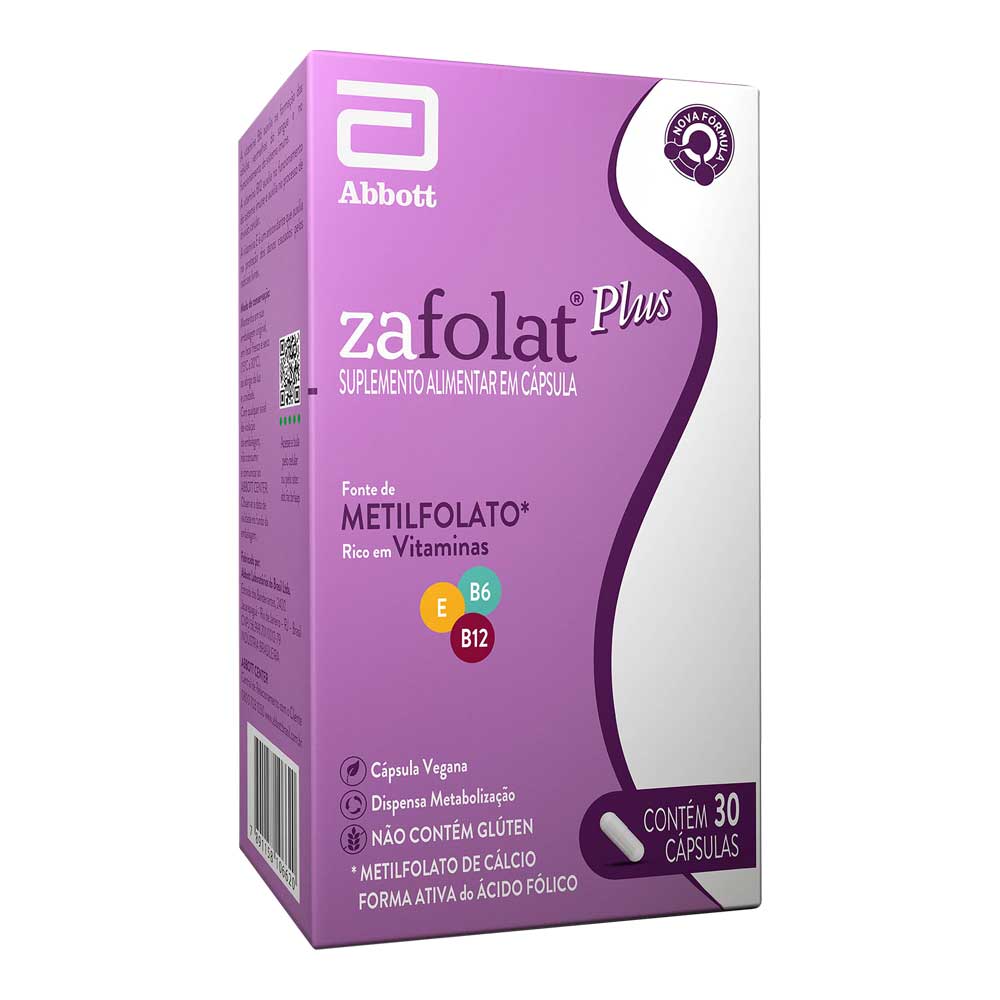 Suplemento Alimentar Zafolat Plus Abbott 30 Cápsulas - Drogaria Sao Paulo