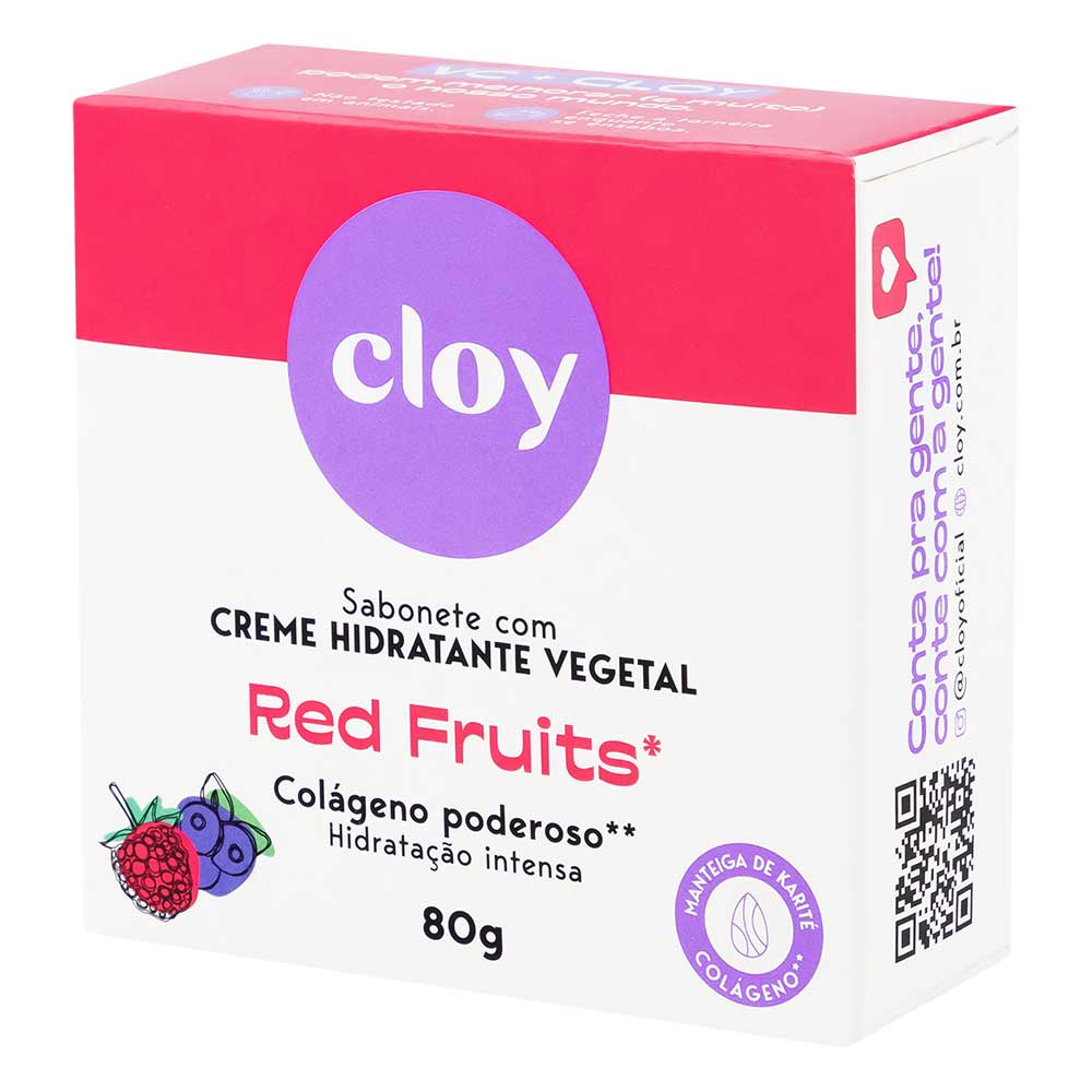 Sabonete em Barra Cloy Red Fruits Colágeno Poderoso 80g - Drogaria Sao ...
