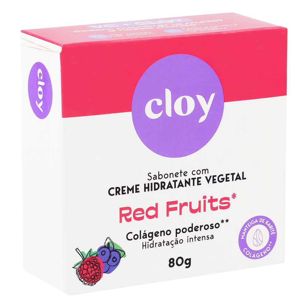 Sabonete em Barra Cloy Red Fruits Colágeno Poderoso 80g - Drogaria Sao ...