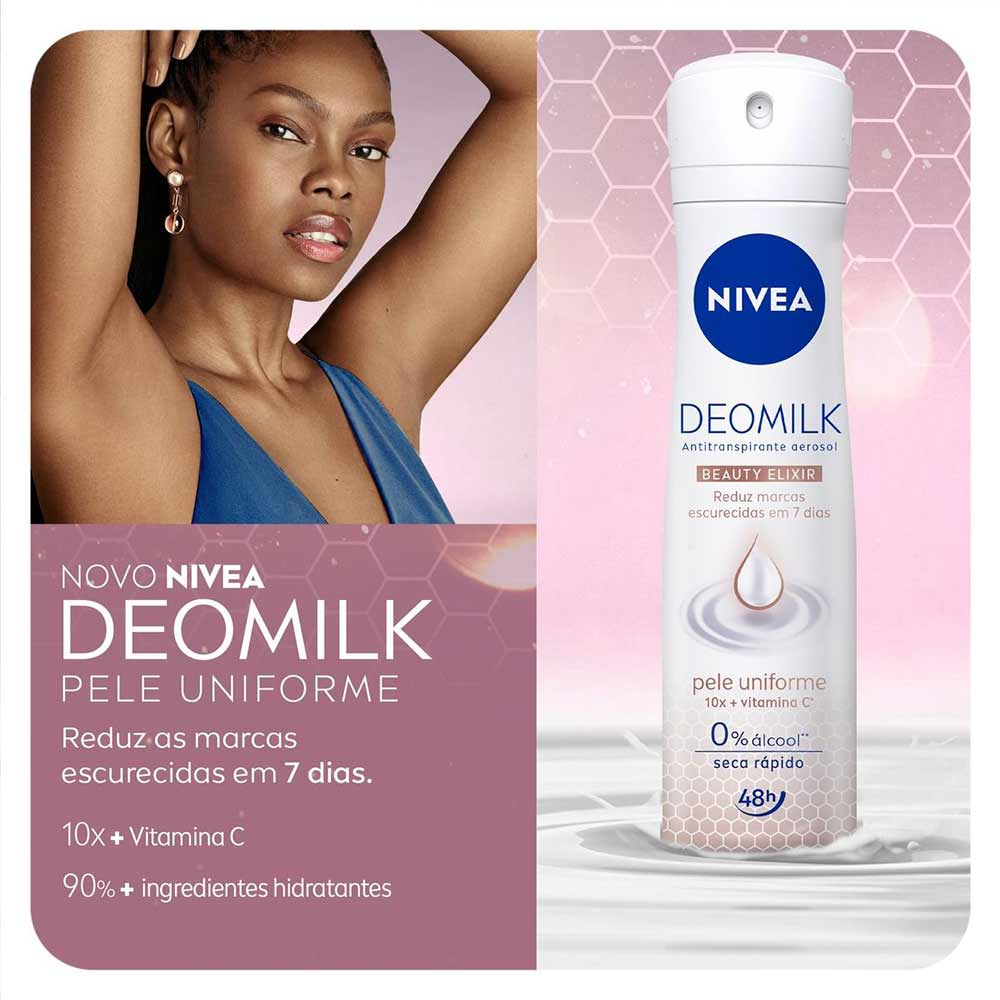 Desodorante Antitranspirante Aerossol Nivea Deomilk Pele Uniforme 150ml ...