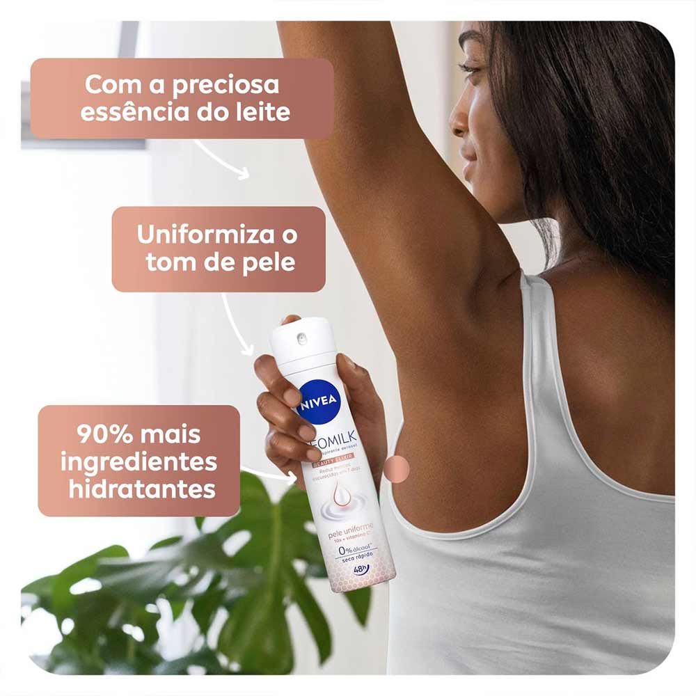 Desodorante Antitranspirante Aerossol Nivea Deomilk Pele Uniforme 150ml ...
