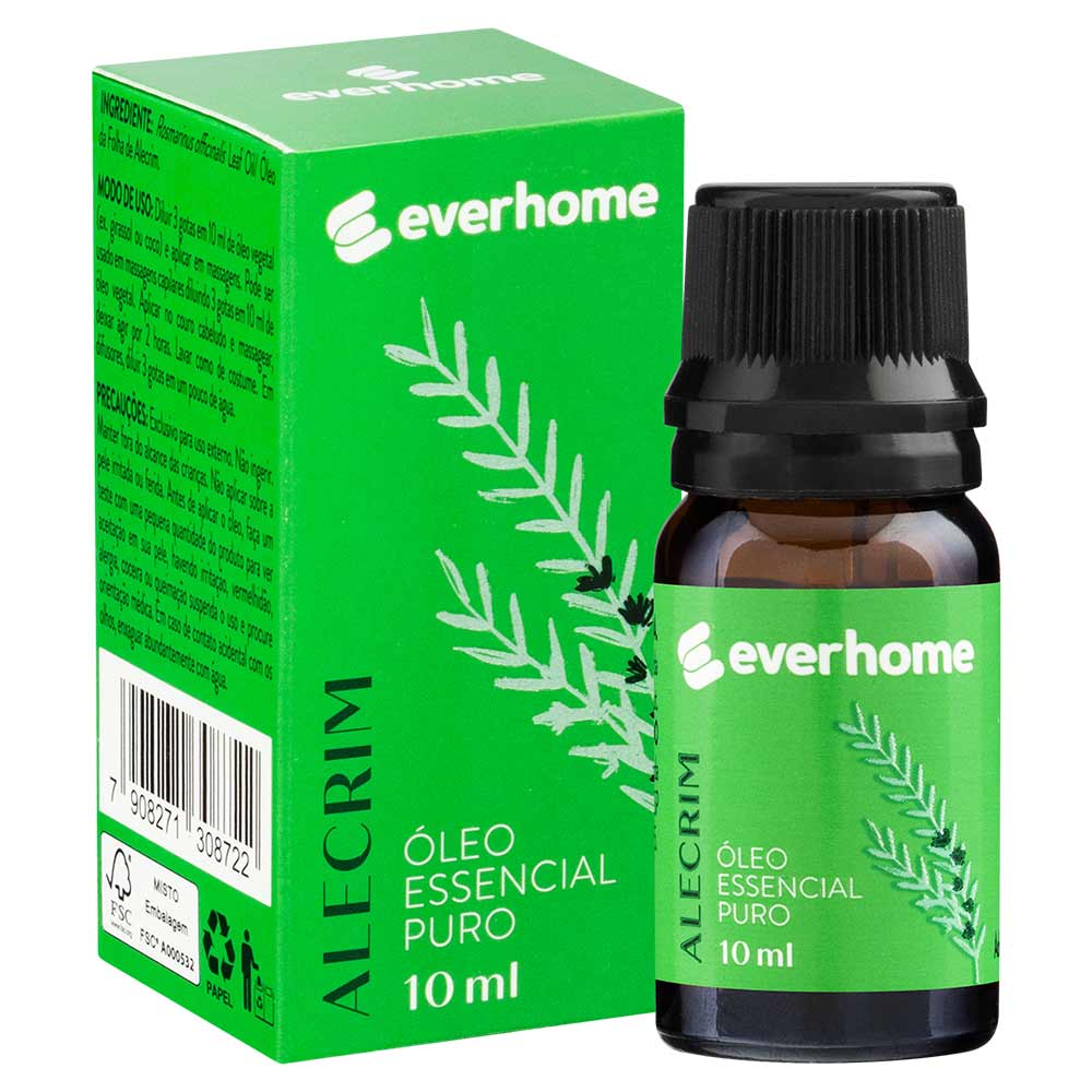 Óleo Essencial Puro Ever Home Alecrim 10ml - Drogaria Sao Paulo