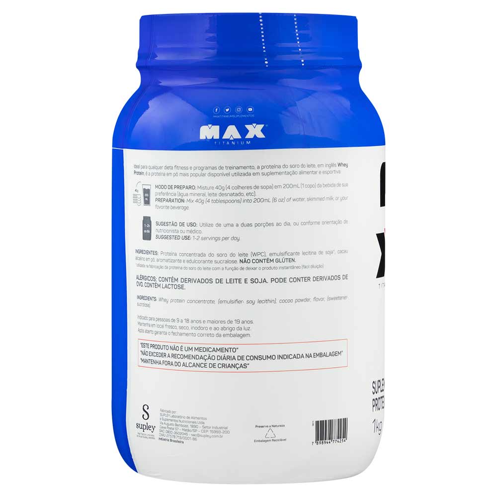 Whey Protein Pro Max Titanium Pó Chocolate 1kg - Drogaria Sao Paulo