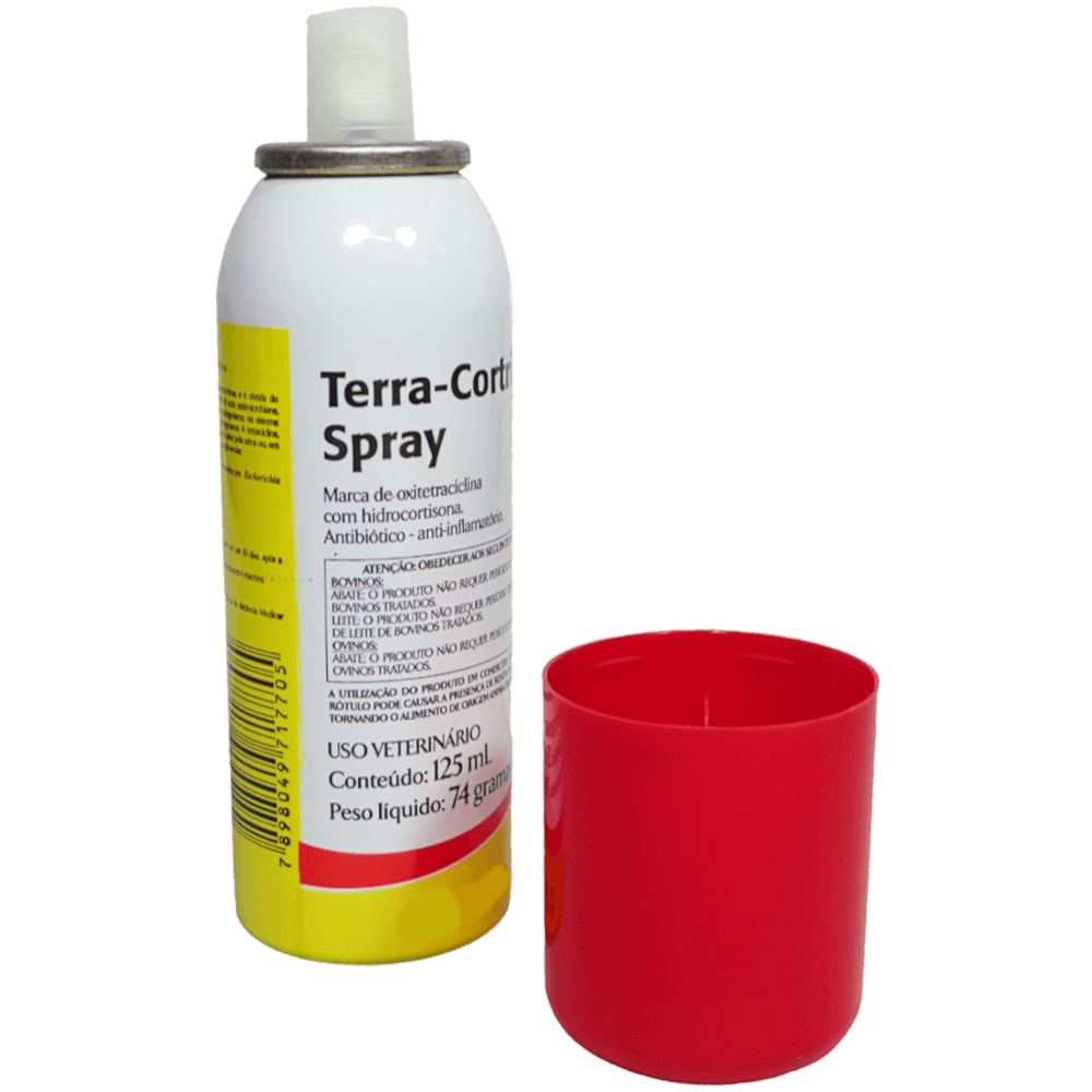 Terra-Cortril Spray 125ml Zoetis Kit com 4 - Drogaria Sao Paulo