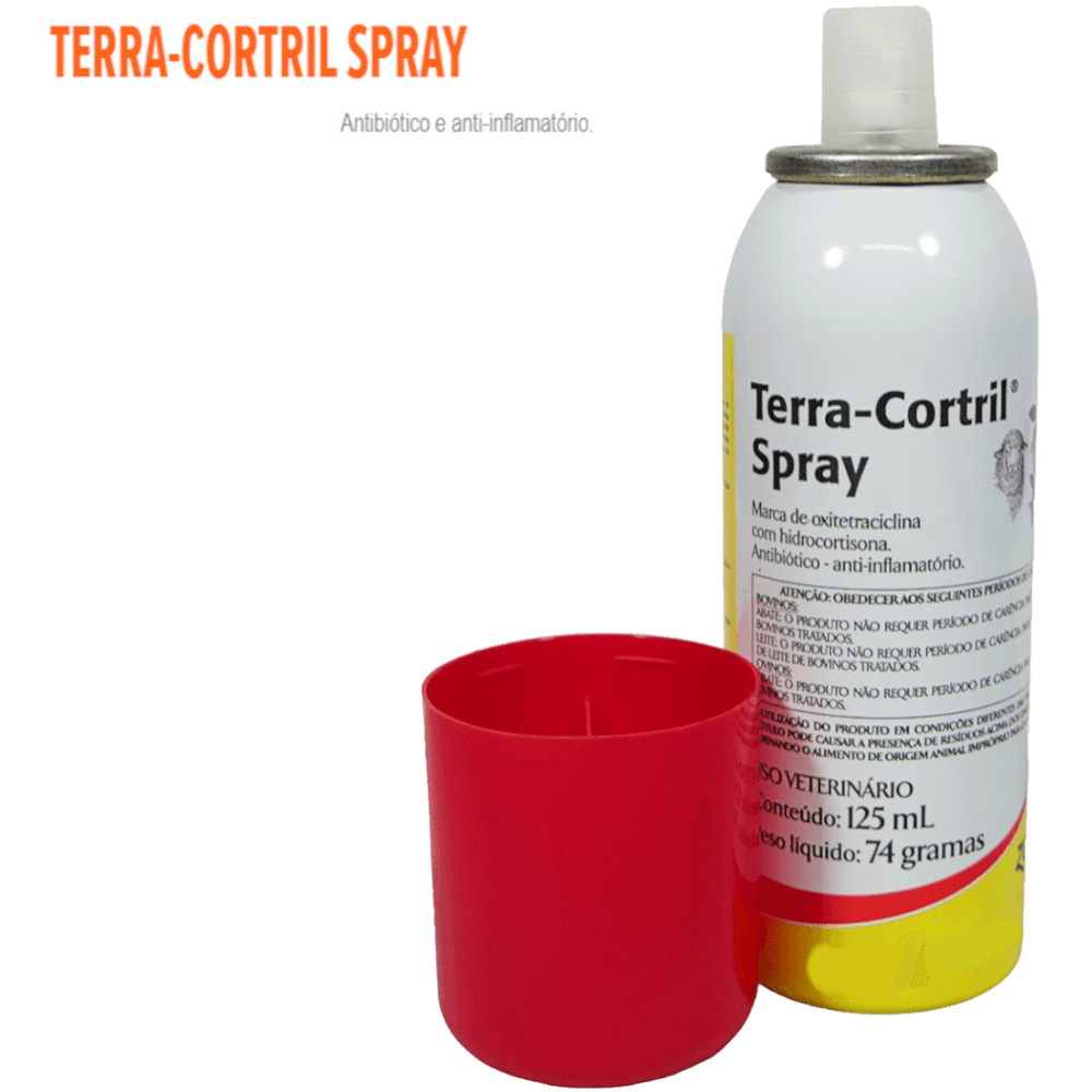 Terra-Cortril Spray 125ml Zoetis Kit com 4 - Drogaria Sao Paulo