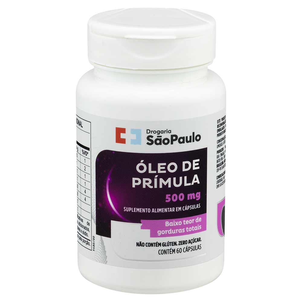 Óleo De Prímula 500mg Drogaria São Paulo 60 Cápsulas - Drogaria Sao Paulo