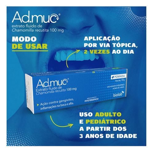 AD-Muc 100mg Biolab 10g Pomada - Drogaria Sao Paulo