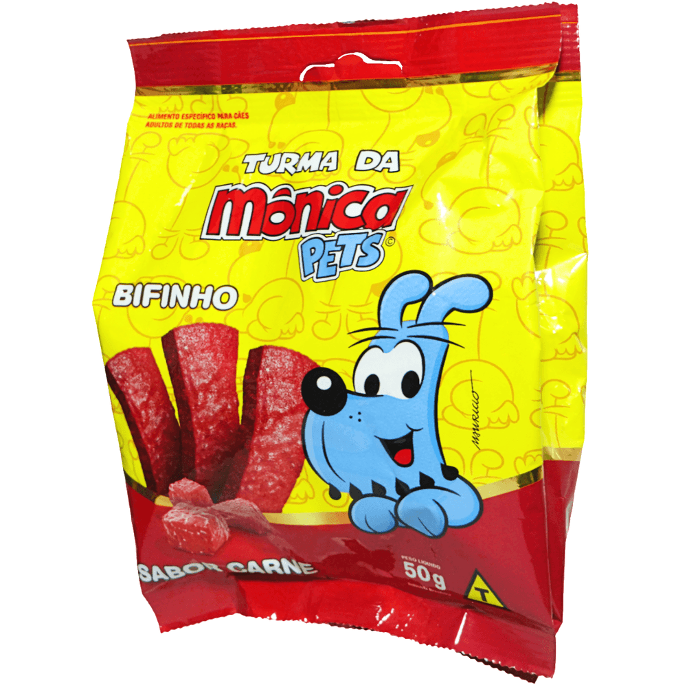 Petisco Turma da Mônica Pets Bifinho Para Cães Adultos Sabor Carne 50g ...