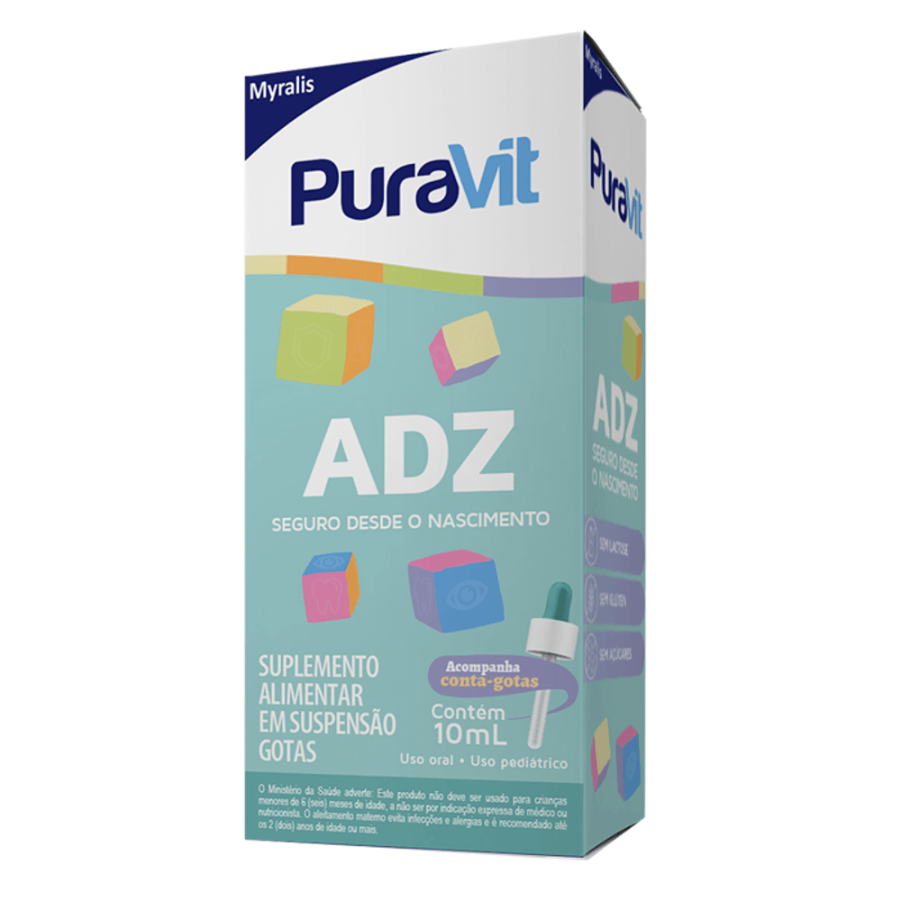 Suplemento Alimentar Puravit ADZ Sem Sabor 10ml Suspensão Gotas ...