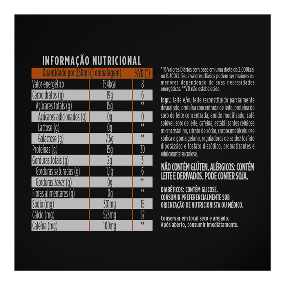 Bebida Láctea UHT Energy Boost YoPRO Cappuccino 15g de proteínas 250ml ...