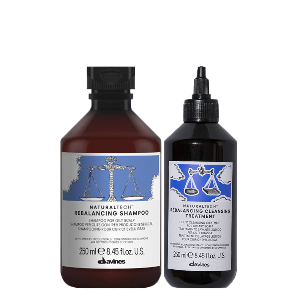 Kit Davines Naturaltech Rebalancing Shampoo 250 Ml Tratamento 250