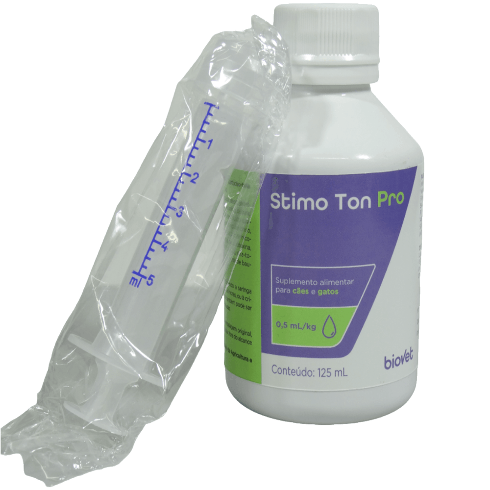 Stimo Ton Pro 125ml Para Cães e Gatos Biovet Kit Com 2 - Drogaria Sao Paulo