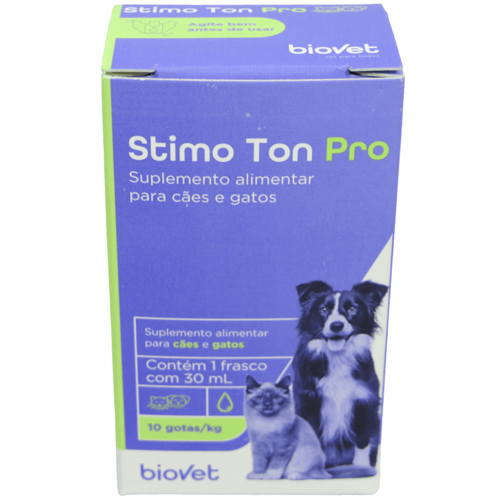Stimo Ton Pro 30ml Para Cães e Gatos Biovet - Drogaria Sao Paulo