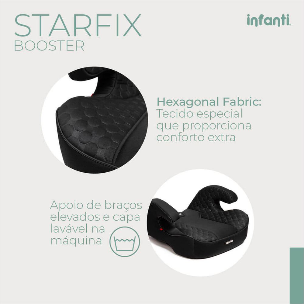 Assento de Elevação Booster Starfix Infanti Preto - Drogaria Sao Paulo