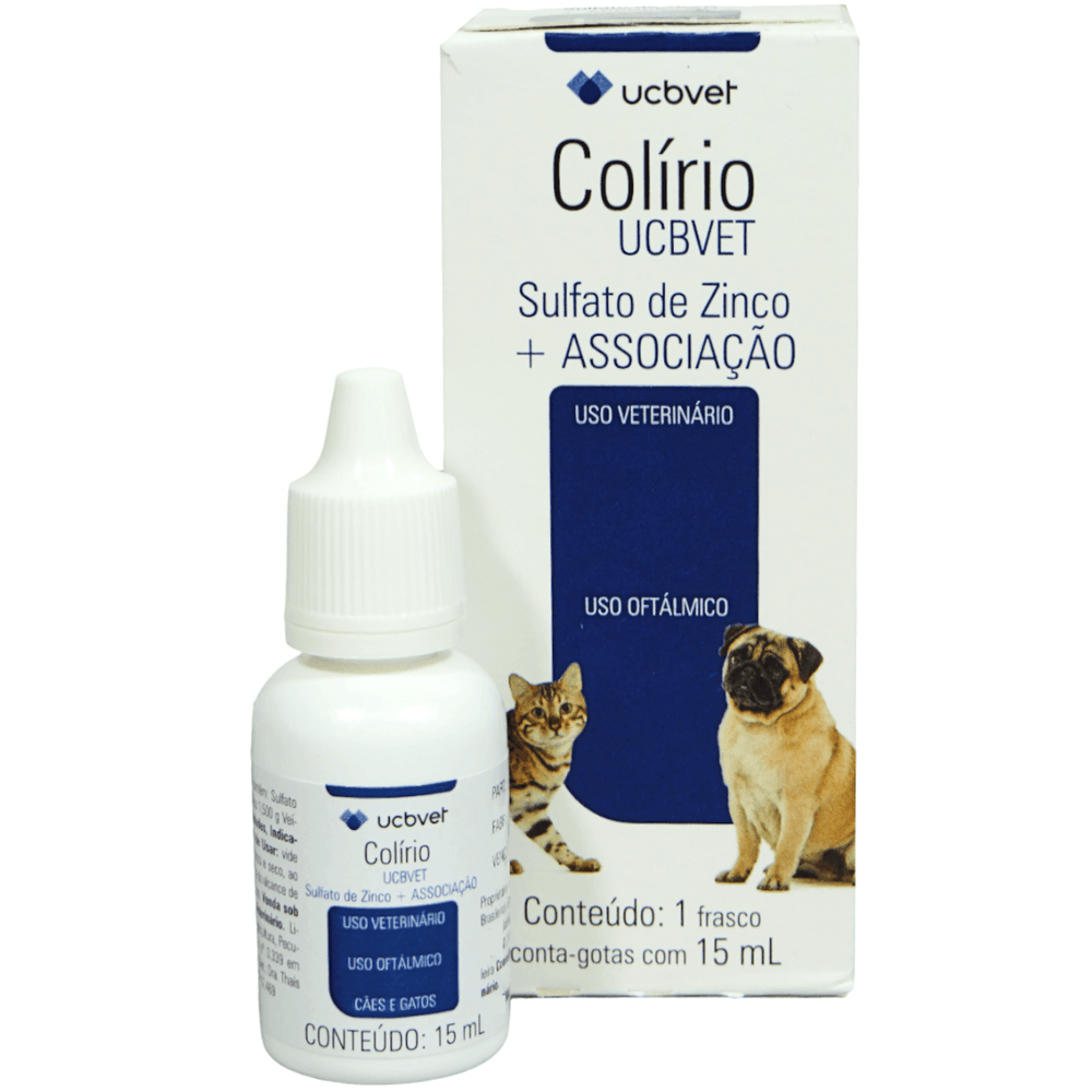 Colírio UCBVET 15ml Para Cães Kit Com 6 Unidades - Drogaria Sao Paulo