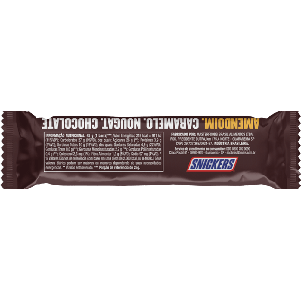 Chocolate Snickers 45g - Drogaria Sao Paulo