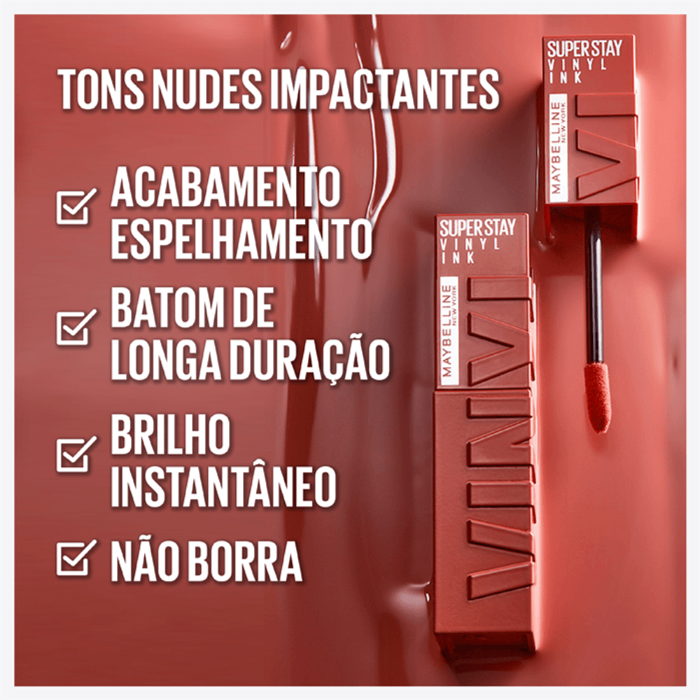 Batom Líquido Maybelline Superstay Vinyl Ink Extra 4,2ml - Drogaria Sao ...
