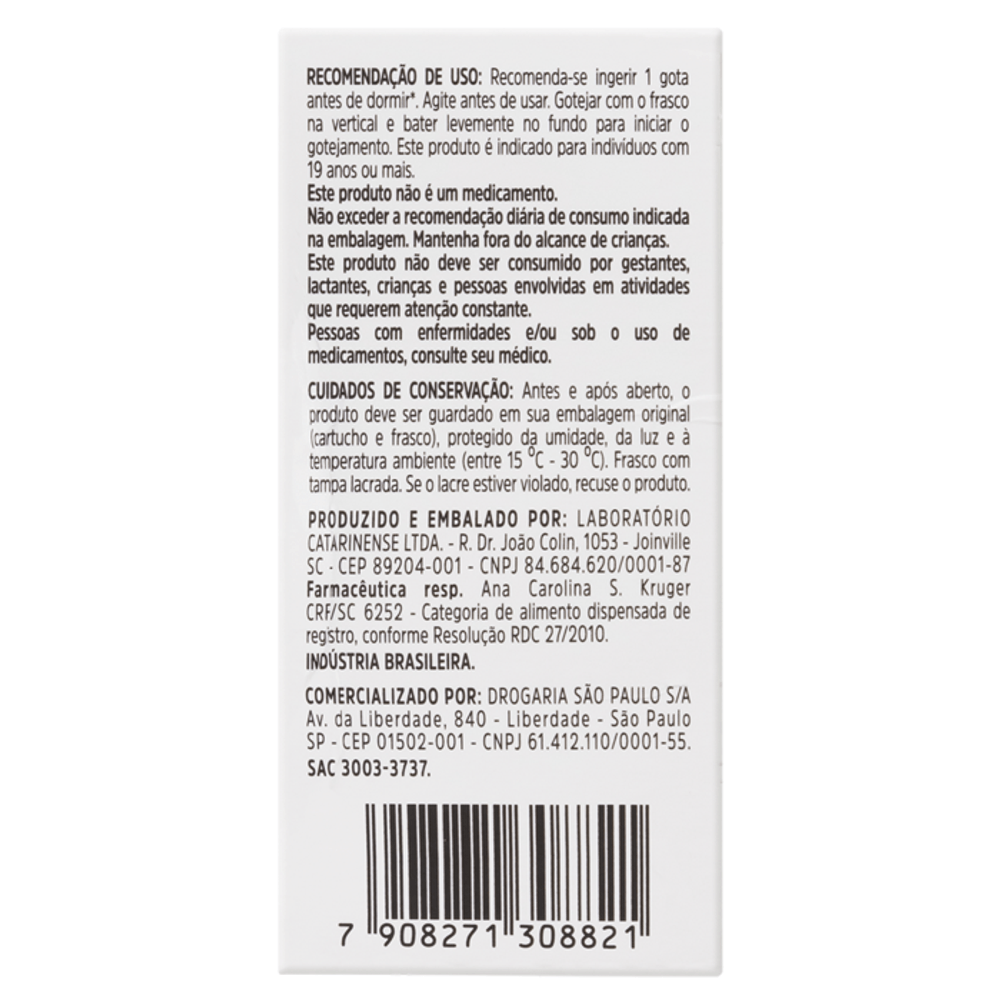 Melatonina Drogaria São Paulo Maracujá 20ml - Drogaria Sao Paulo