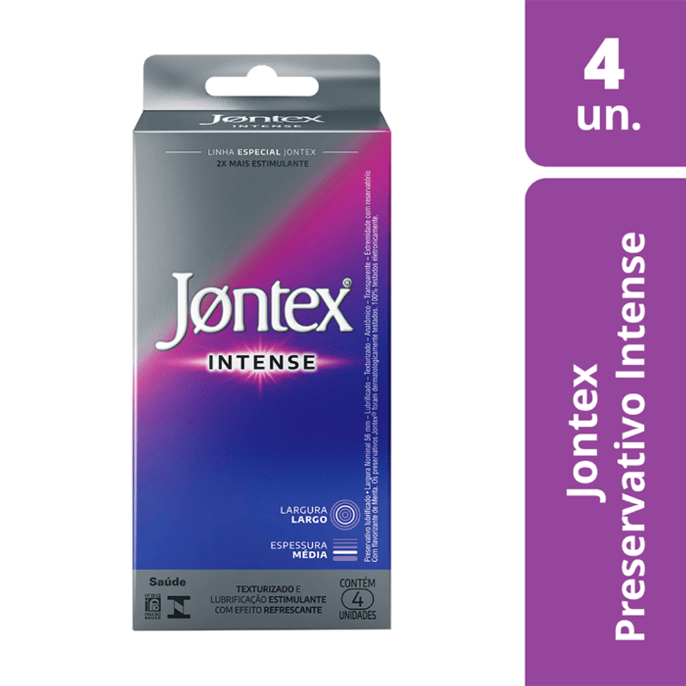 Preservativo Masculino Jontex Intense Lubrificado Especial Flavorizado ...