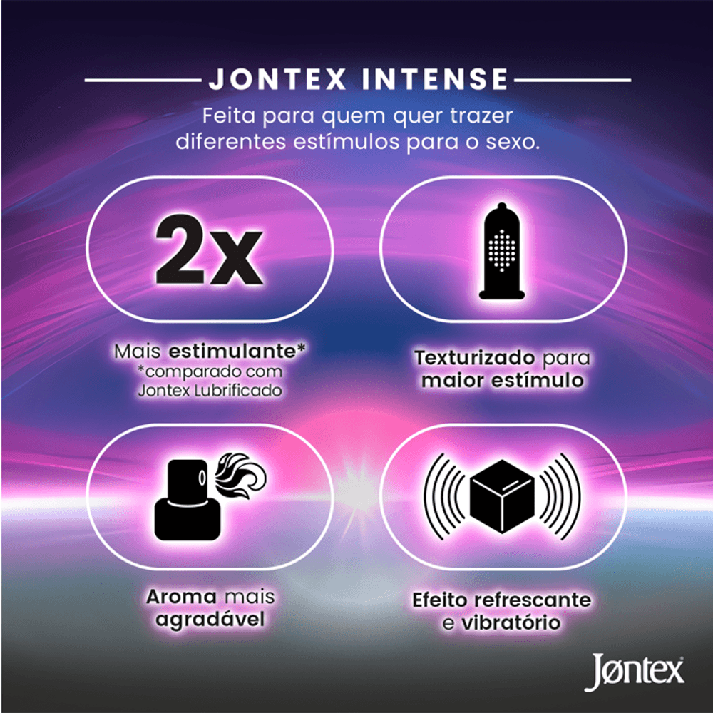 Preservativo Masculino Jontex Intense Lubrificado Especial Flavorizado ...