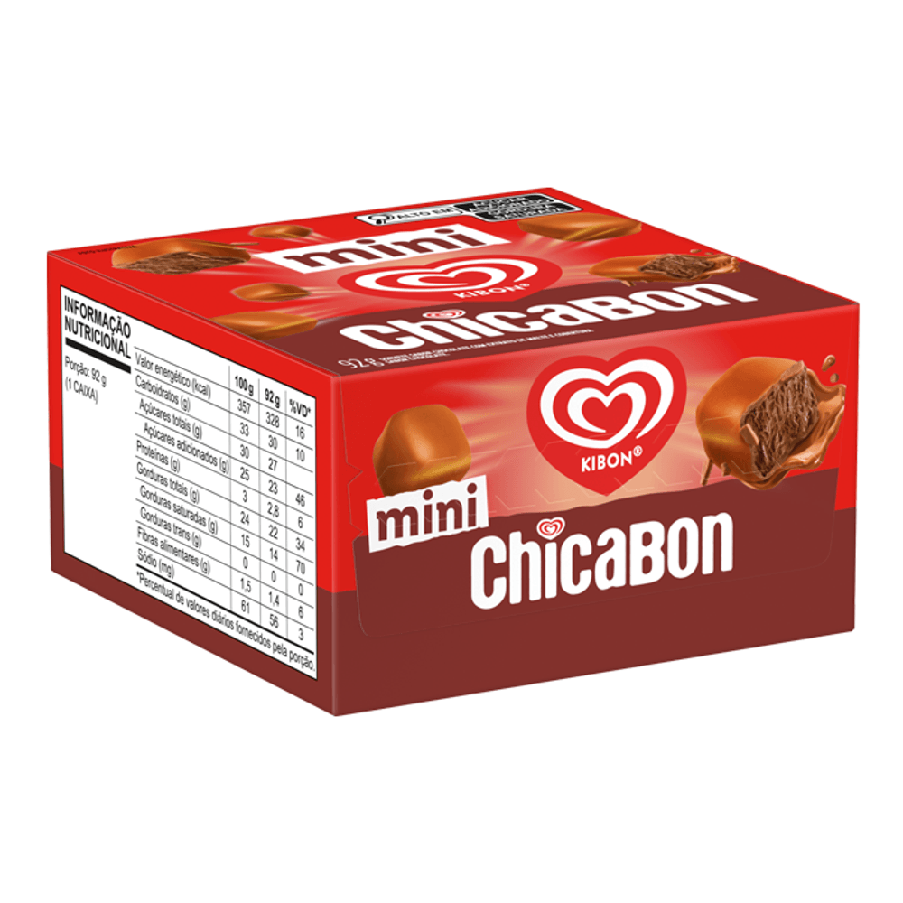 Sorvete Mini Chicabon Cobertura Chocolate Kibon 92g - Drogaria Sao Paulo