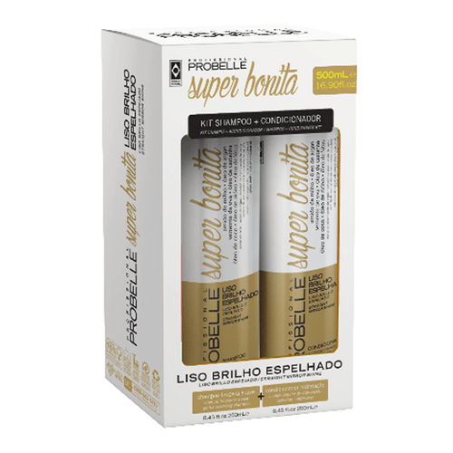 Kit Probelle Shampoo + Condicionador Brilho Espelhado 500ml Cada ...