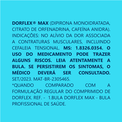 Analgésico, Relaxante Muscular e Antitérmico Dorflex Max 600mg + 70mg ...