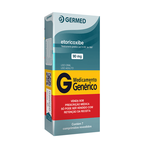 Etoricoxibe 90mg Genérico Germed 7 Comprimidos Revestidos - Drogaria ...