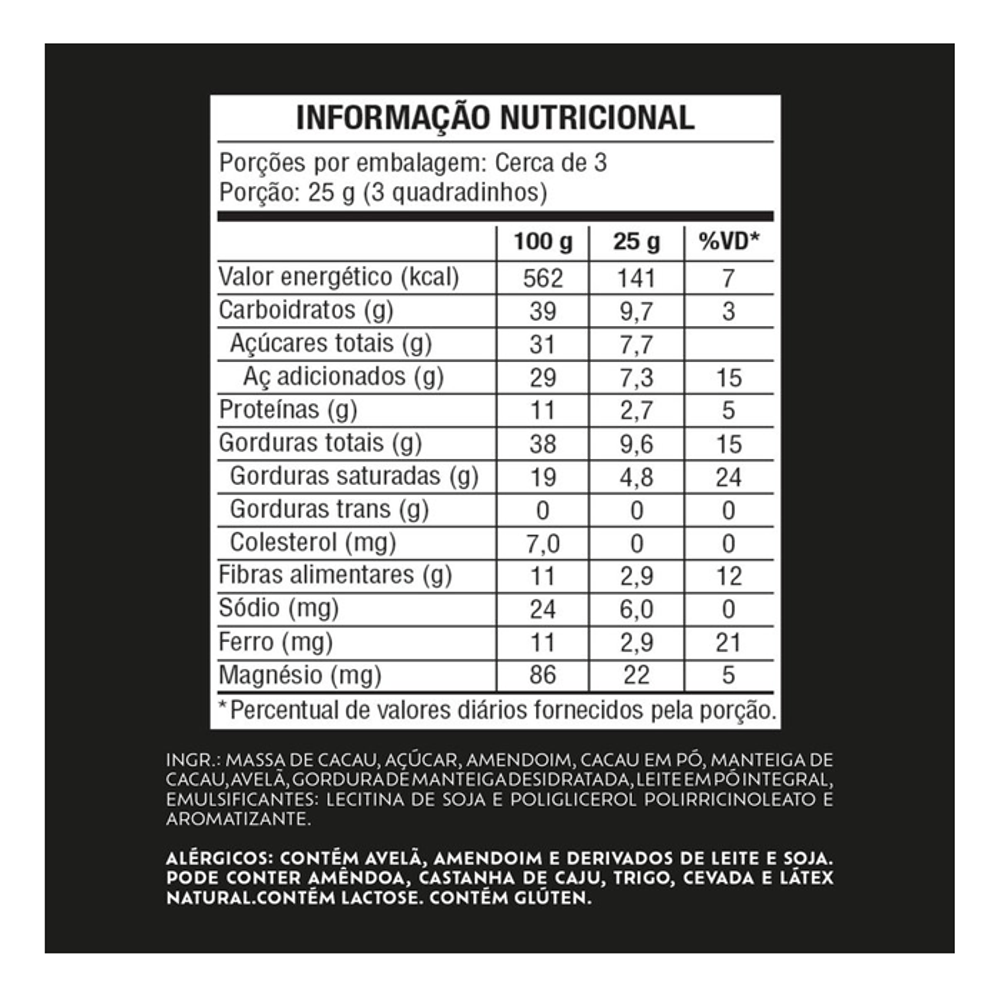 Chocolate Lacta Intense Mix Nuts 60% Cacau 85g - Drogaria Sao Paulo