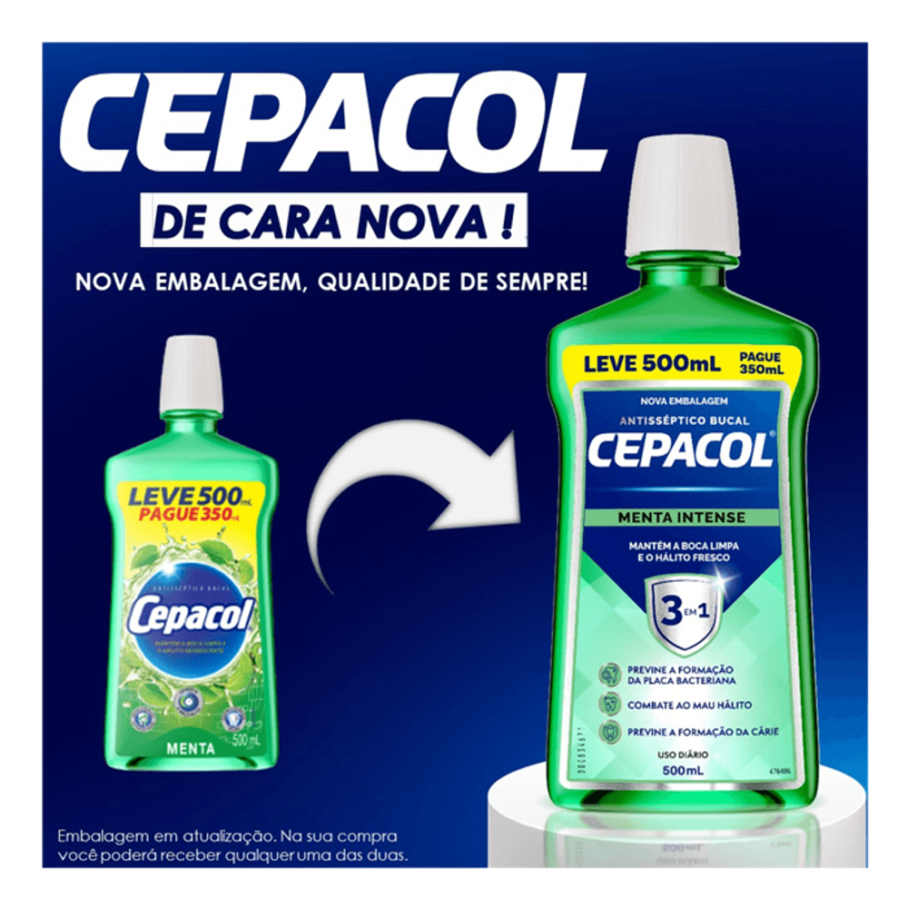 Enxaguante Bucal Cepacol Menta 500ml - Drogaria Sao Paulo