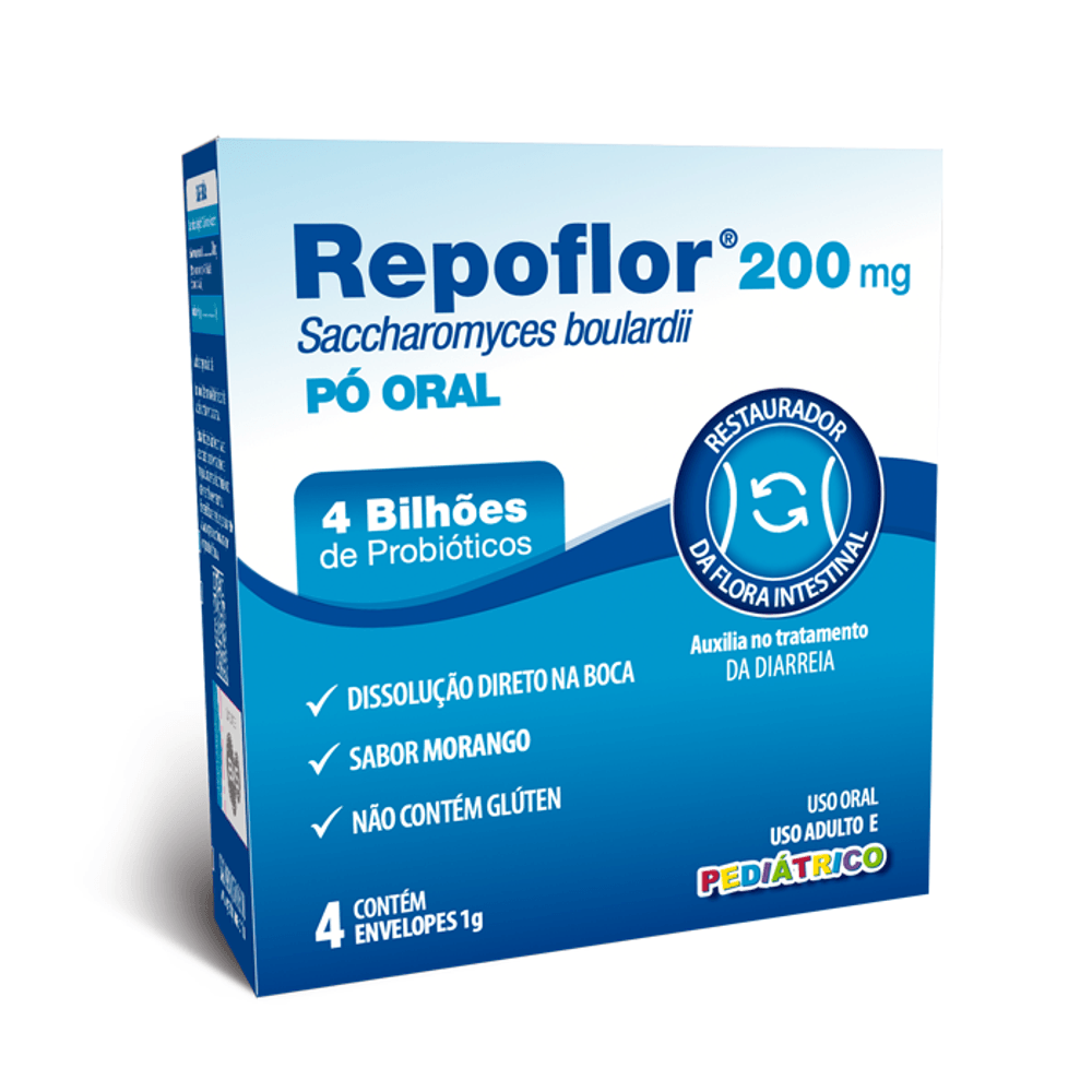 Repoflor Pediátrico 1g Legrand 4 Sachês - Drogaria Sao Paulo