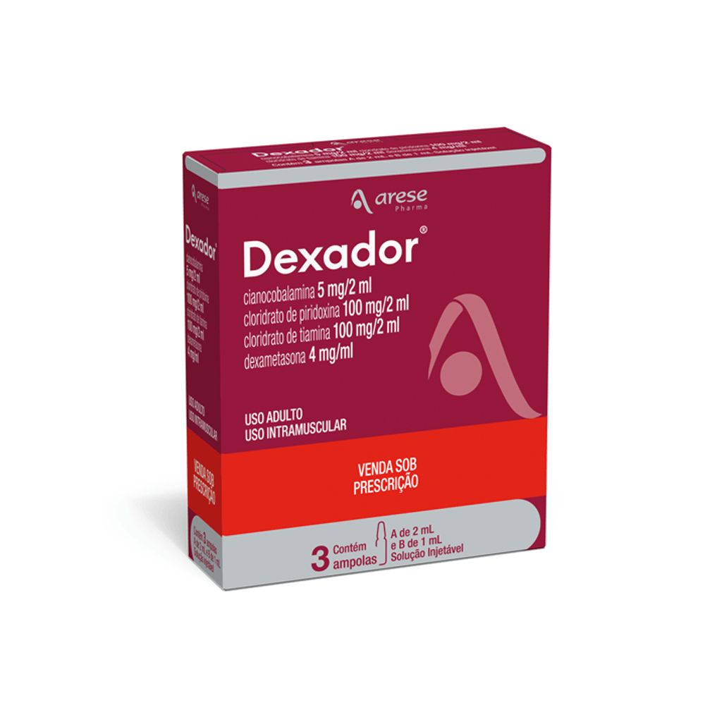 Dexador 5mg + 100mg + 100mg + 4mg Arese 1ml + 2ml 3 Ampolas - Drogaria ...