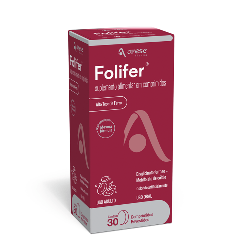Folifer 150mg Arese 30 Comprimidos Revestidos - Drogaria Sao Paulo