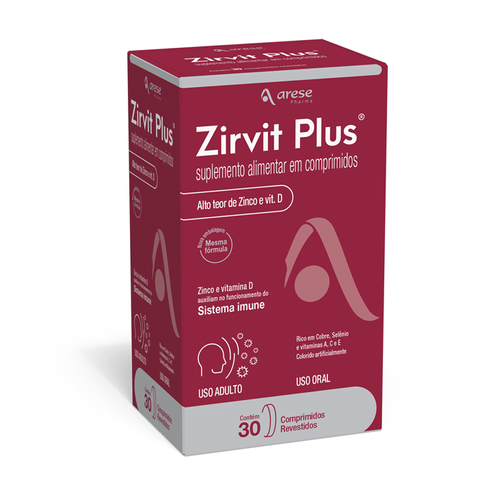 Zirvit Plus Arese 30 Comprimidos Revestidos - Drogaria Sao Paulo