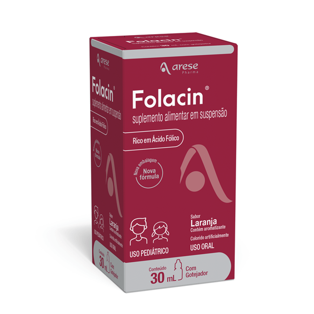 Folacin Gotas 0,2mg/ml Arese 30ml - Drogaria Sao Paulo