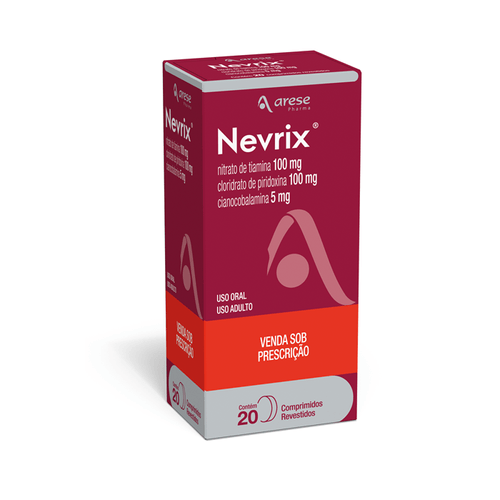 Nevrix Cianocobalamina 100mg + Nitrato de Tiamina 100mg + Vitamina B6 ...