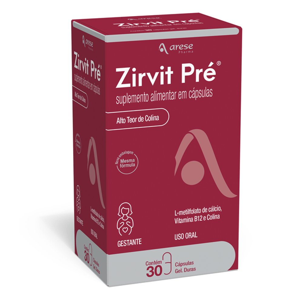 Suplemento Vitamínico Zirvit Pré 30 Cápsulas Gelatinosas - Drogaria Sao ...