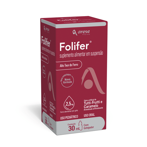 Folifer Gotas Ferro 30mg/ml + Ácido Fólico 0,2mg/ml 30ml Gotas ...