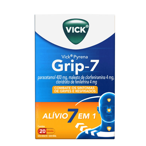 Vick Pyrena Grip 7 20 Comprimidos - Drogaria Sao Paulo