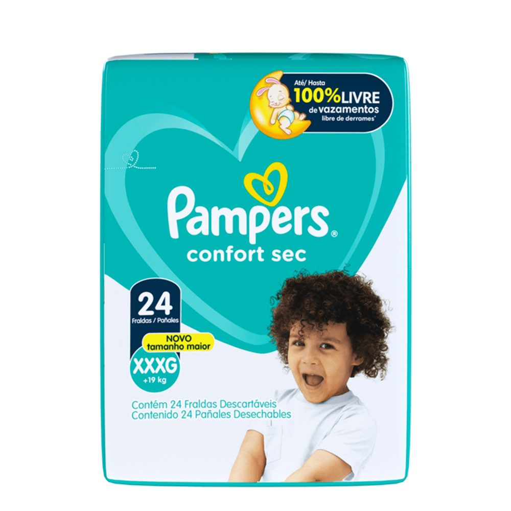 Fralda Pampers Confort Sec XXXG 24 Unidades - Drogaria Sao Paulo