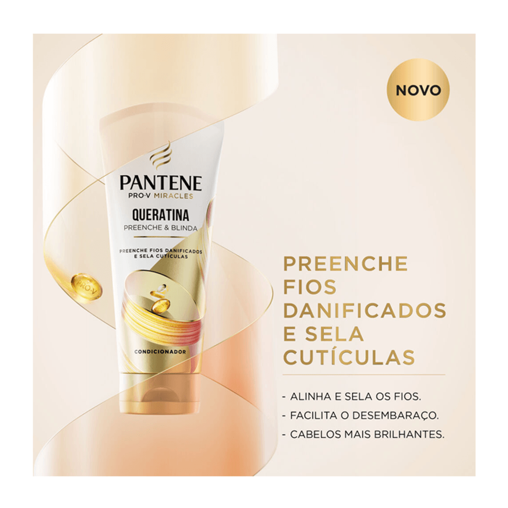 Kit Pantene Queratina Shampoo 300ml + Condicionador 150ml - Drogaria Sao Paulo