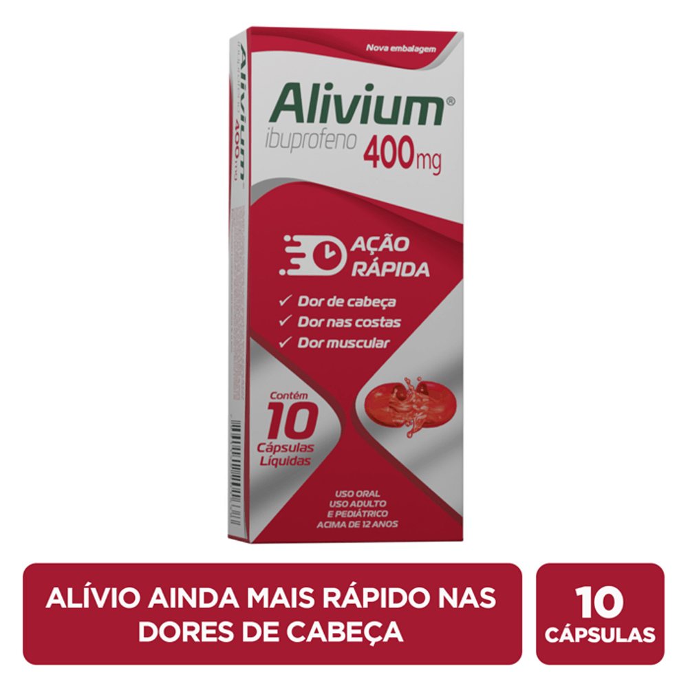Alivium 400mg Mantecorp Farmasa 10 Cápsulas - Drogaria Sao Paulo