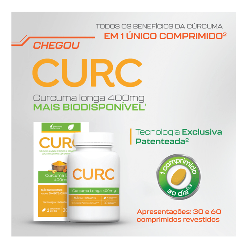 Suplemento Alimentar Mantecorp Curc 60 Comprimidos - Drogaria Sao Paulo