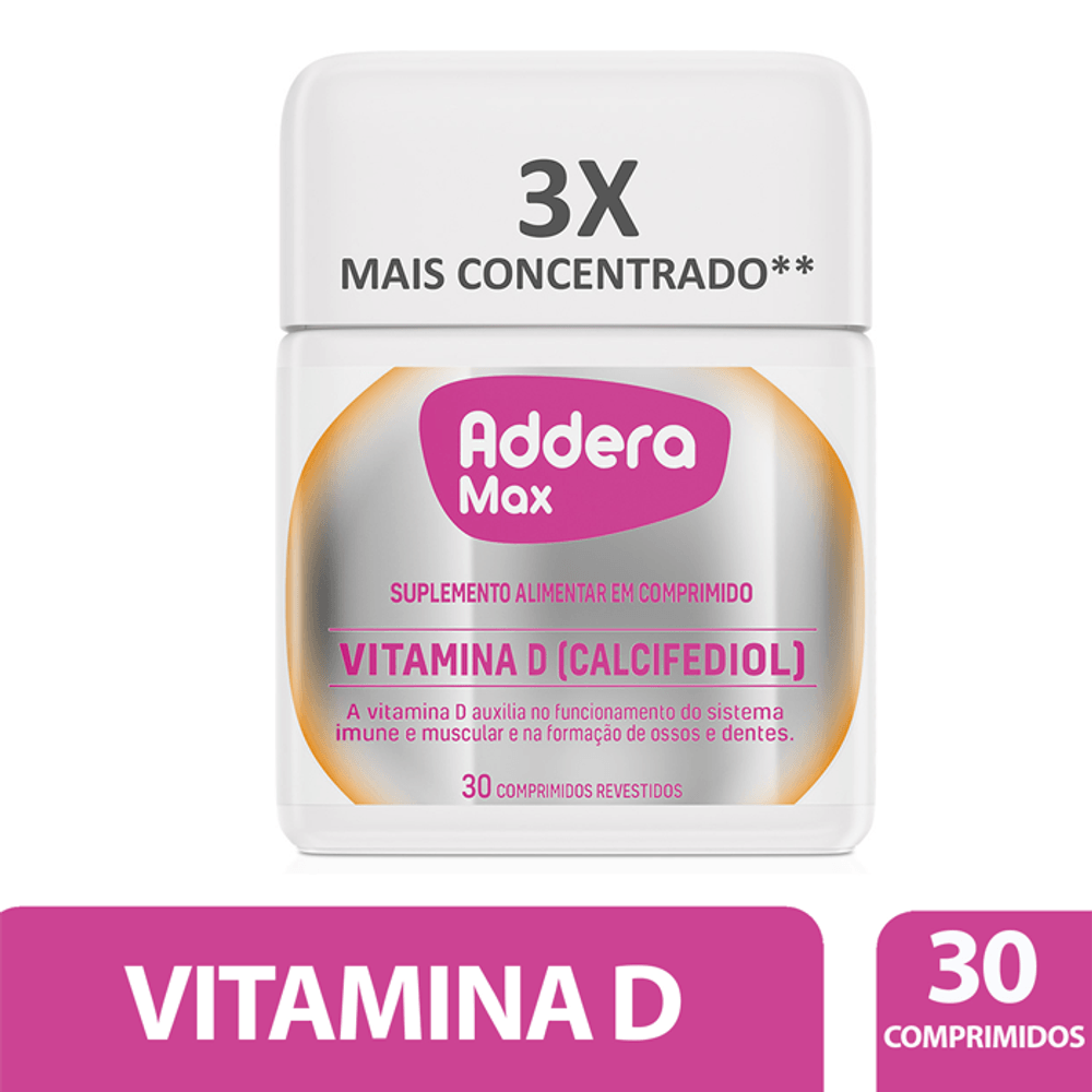 Addera Max Mantecorp Farmasa 26g 30 Comprimidos - Drogaria Sao Paulo