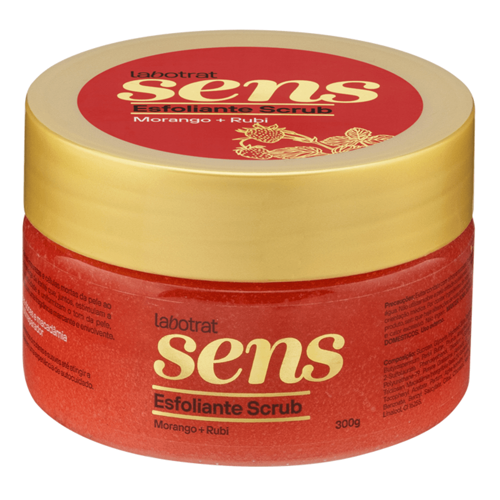 Esfoliante Scrub Labotrat Sens Morango e Rubi 300g - Drogaria Sao Paulo