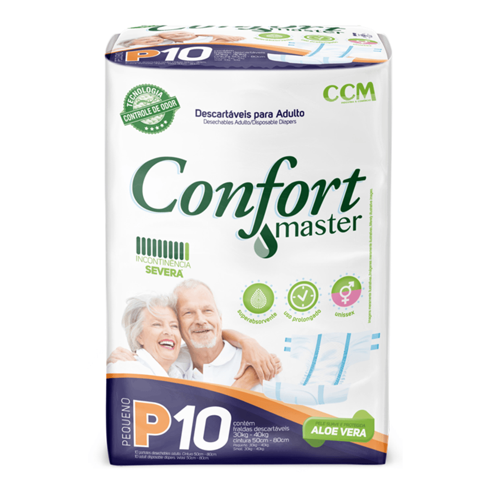 Fralda Geriátrica Confort Master P 10 Unidades - Drogaria Sao Paulo