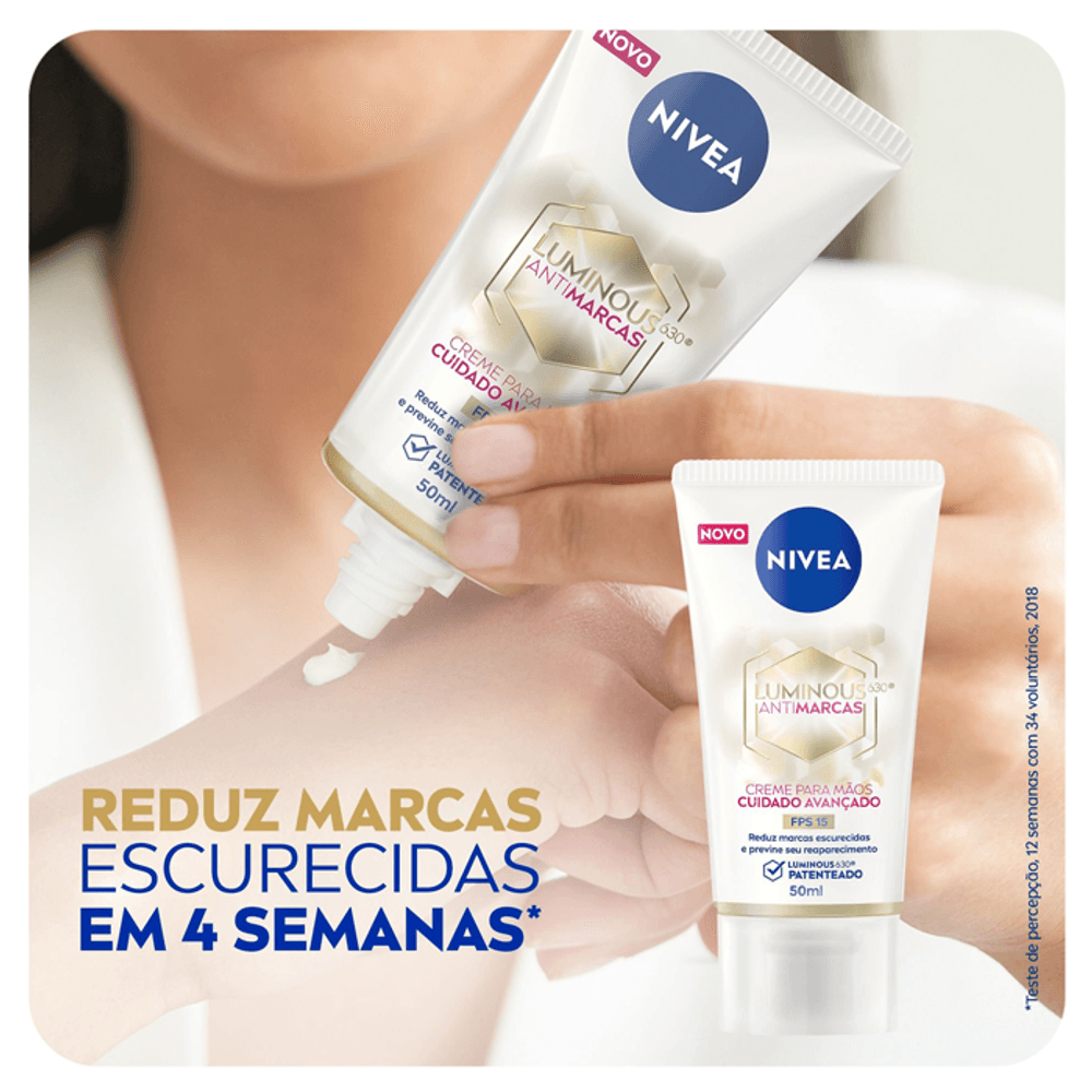 Creme para Mãos Nívea Luminous 360 FPS15 50g - Drogaria Sao Paulo