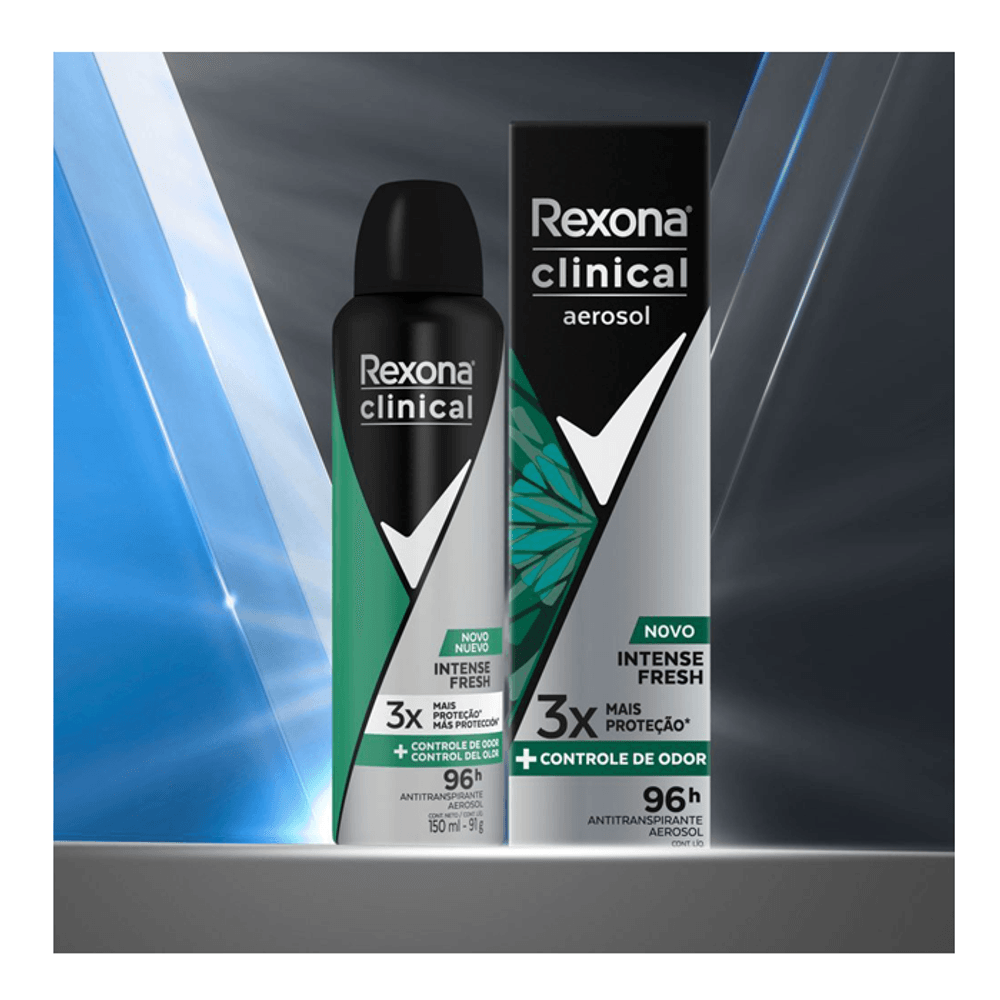 Desodorante Aerossol Rexona Clinical Intense Fresh 150ml - Drogaria Sao ...